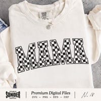 Retro Checkered Mom Design: Mothers Day Sublimation (SVG & PNG) - Etsy