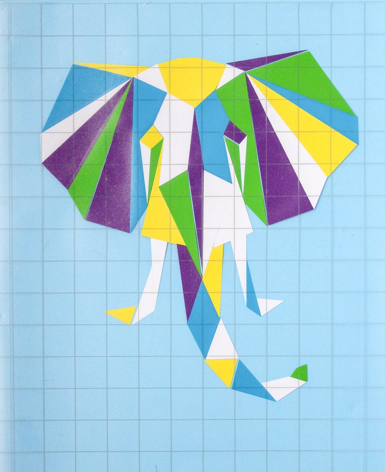 Geometric Elephant SVG Cut File - Etsy