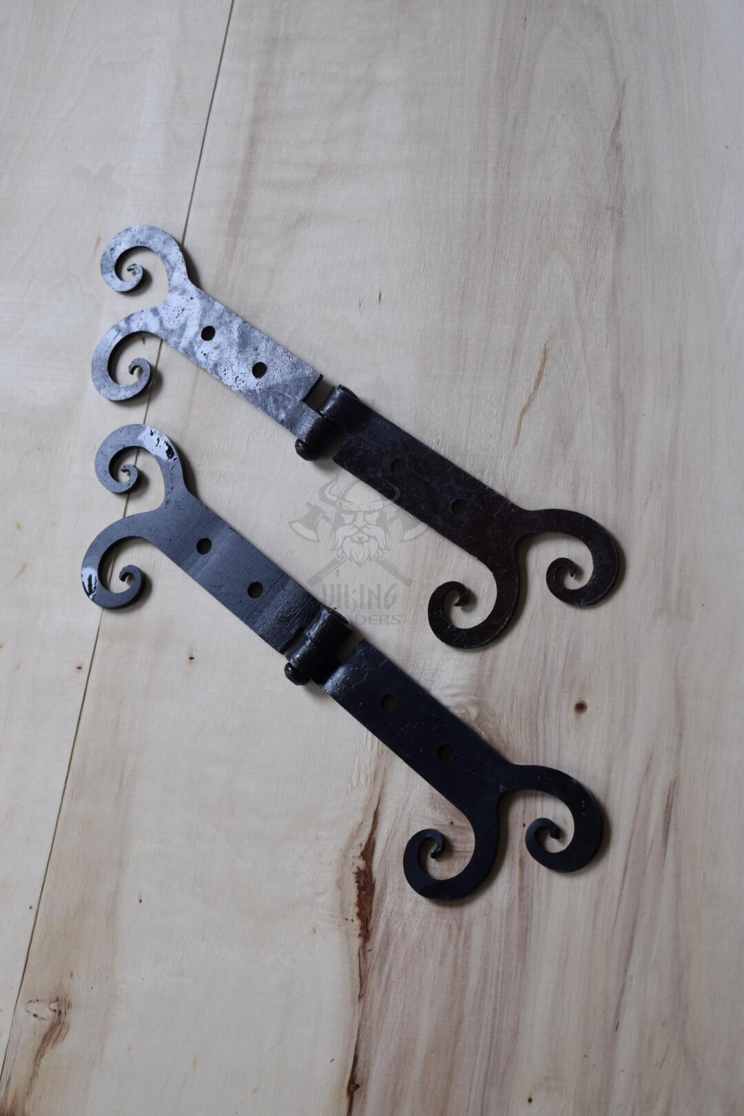 Hand-forged Iron Hinge Set: Rustic Medieval Door Hardware Pack of 2 - Etsy