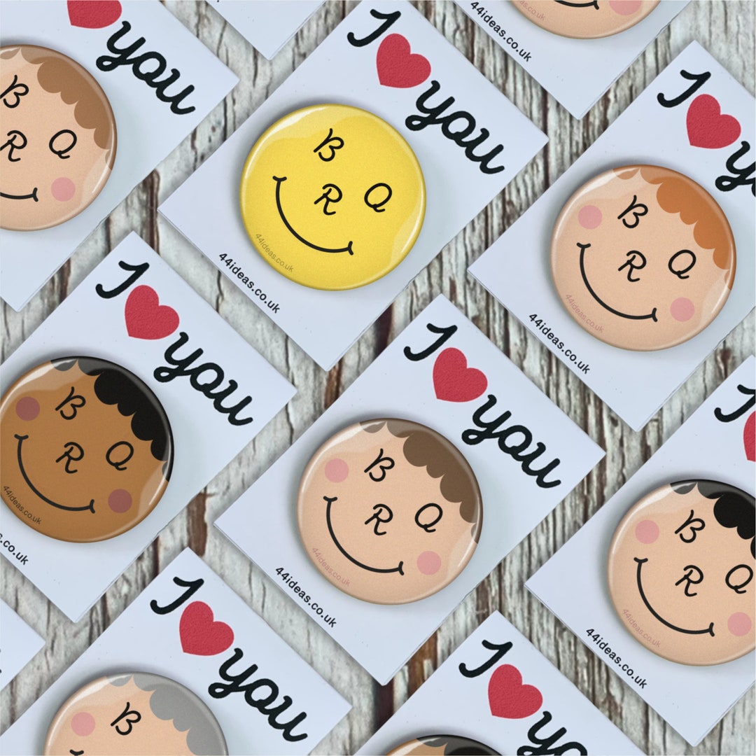 Bro Pin Badges. Love Your Big/ Little Brother Yellow Emoji Brooch ...