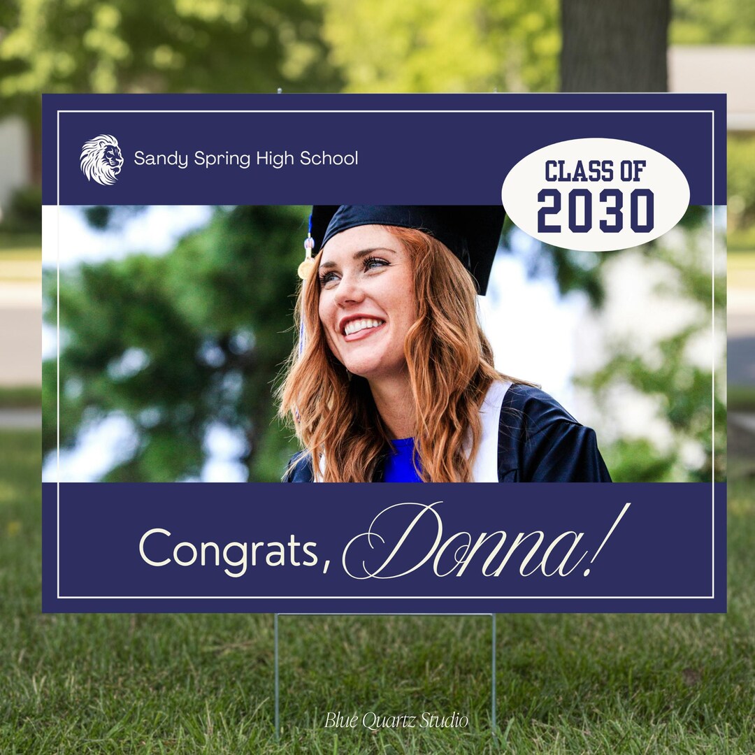 Senior Graduation Yard Sign Template – Modern Canva Design (digital ...