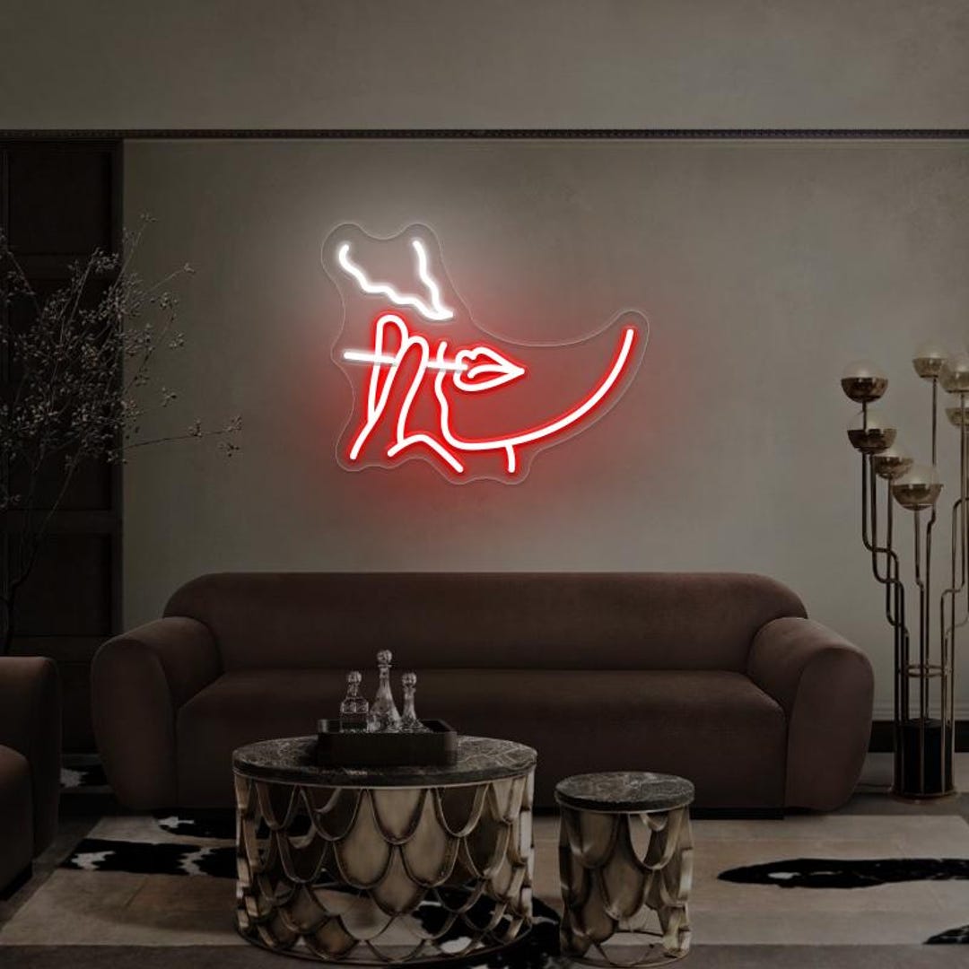 Lips Smoking Neon Sign,smoking Girl Neon Sign,smoking Man Neon Sign ...
