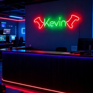Custom Name Game Room LED Neon Sign,gamer Wall Art Decor,kids Name Sign ...