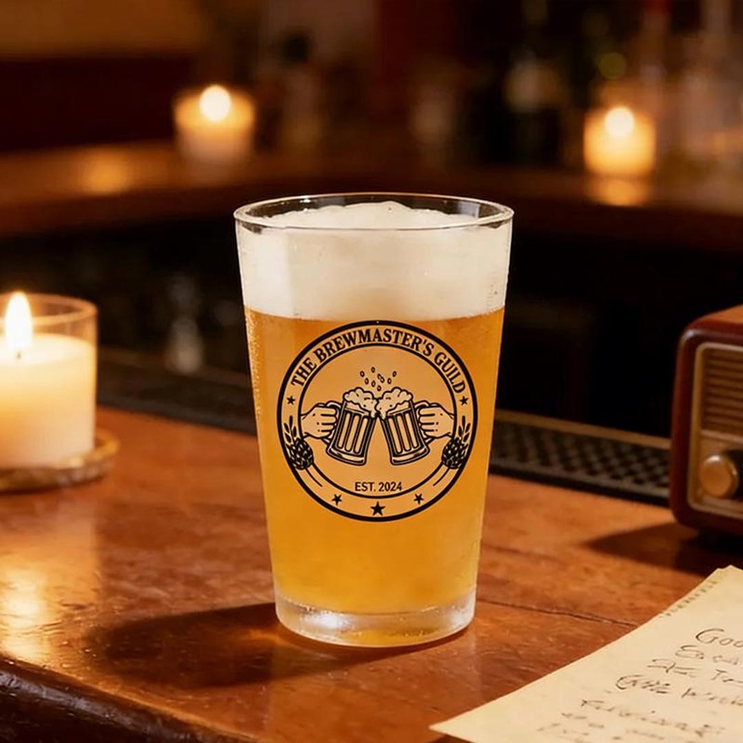 Personalized Beer Glass,custom Engraved Beer Glass,pint Glass,bar Beer ...