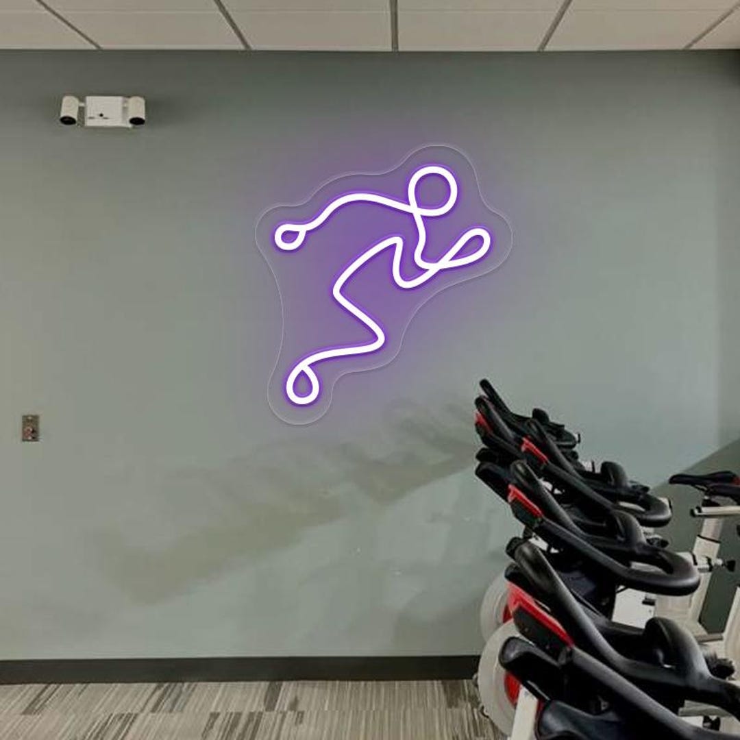 Running Man Neon Sign,run Neon Sign,sport Led Sign,gym Neon Light ...