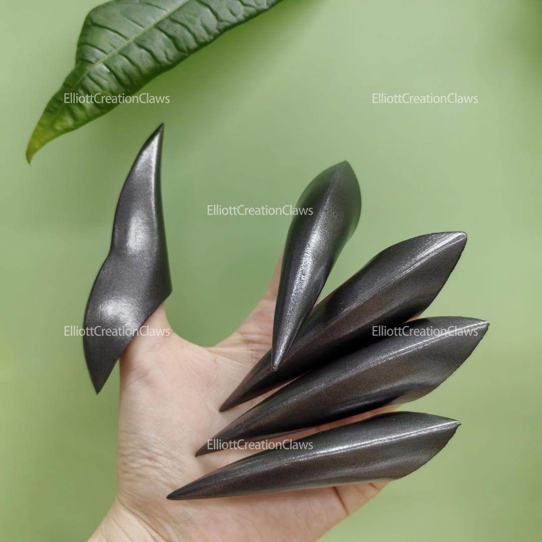 Gray Black Costume Claws, Cos Finger Claws, Halloween Party Black Claws ...