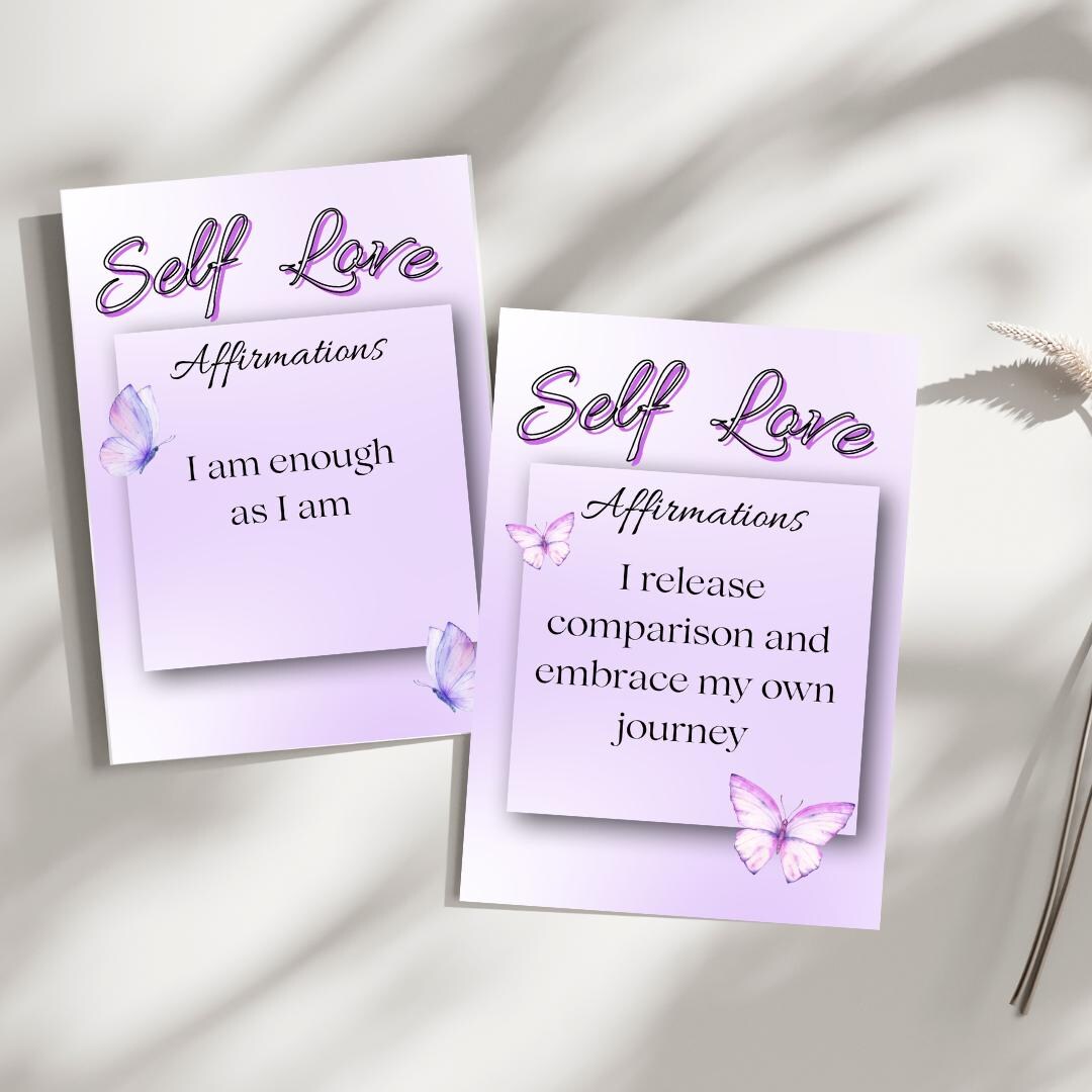 Self-love Affirmation Canva Templates | Printable Digital Positive ...