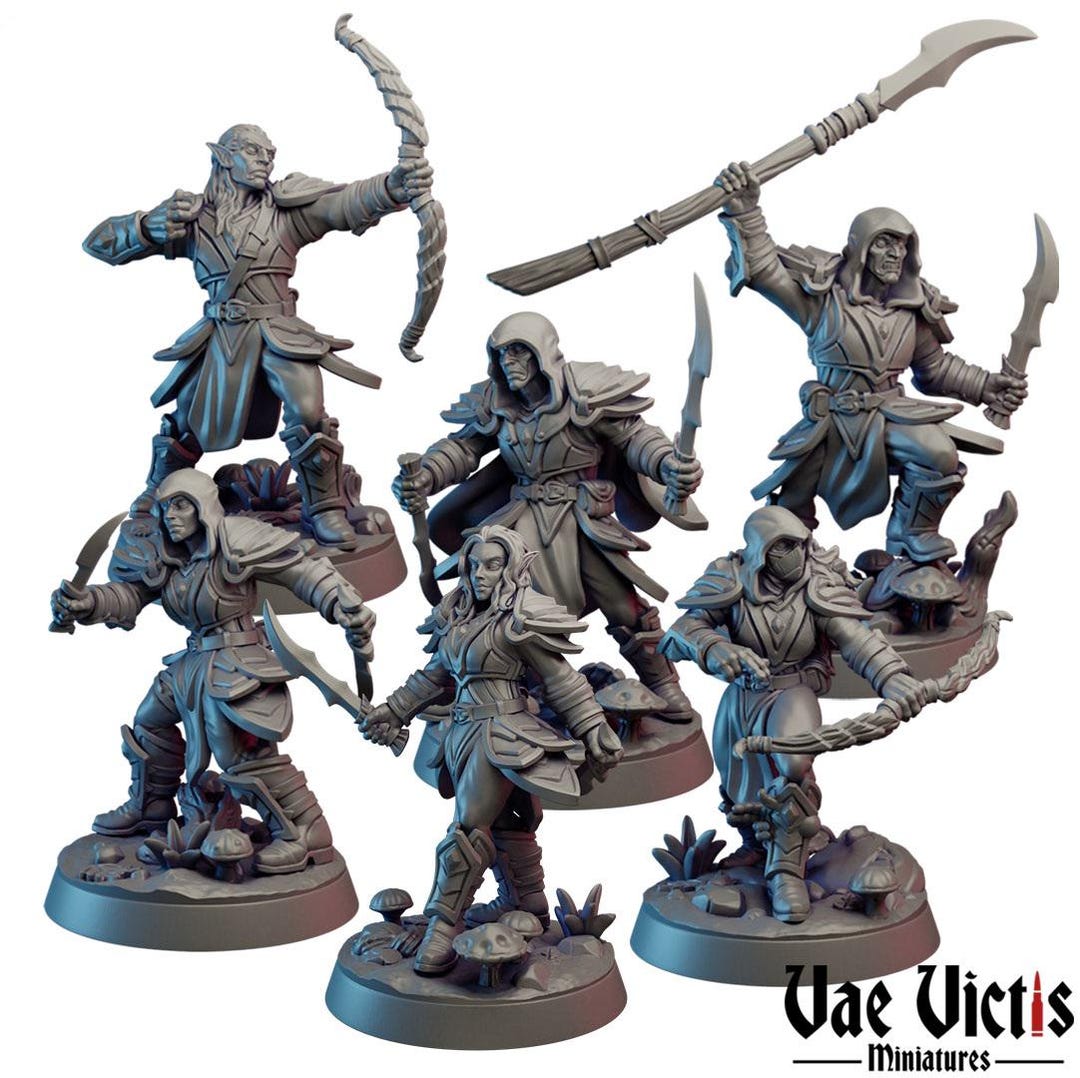 Modular Elves Set - 28mm/32mm Grimdark Fantasy Miniatures for Warbands ...