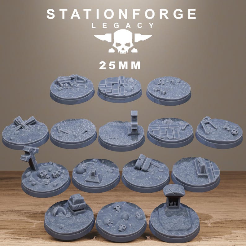 Gothic Bases & Toppers - Station Forge Legacy - Unpainted Bases for ...