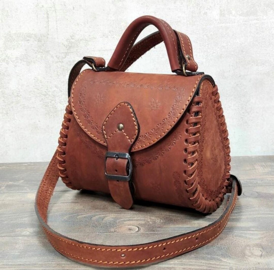 Handmade Leather Bag Ladies, Leather Shoulder Bag, Brown Leather Bag - Etsy