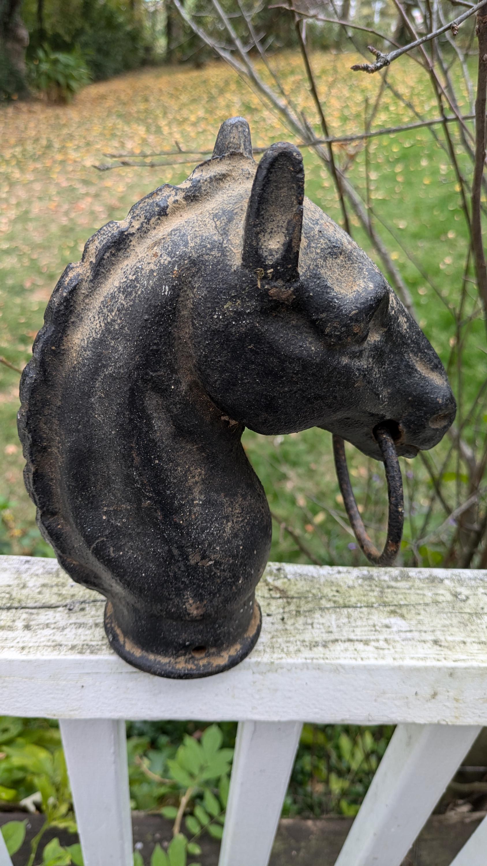 Vintage Cast Iron Horse Hitching Post Head - Etsy