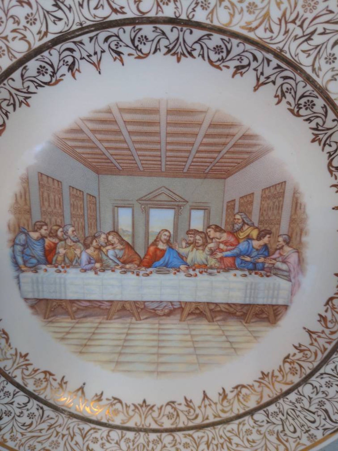 Vintage Collectible the Last Supper Plate Marked the Hancock Co. Dallas ...