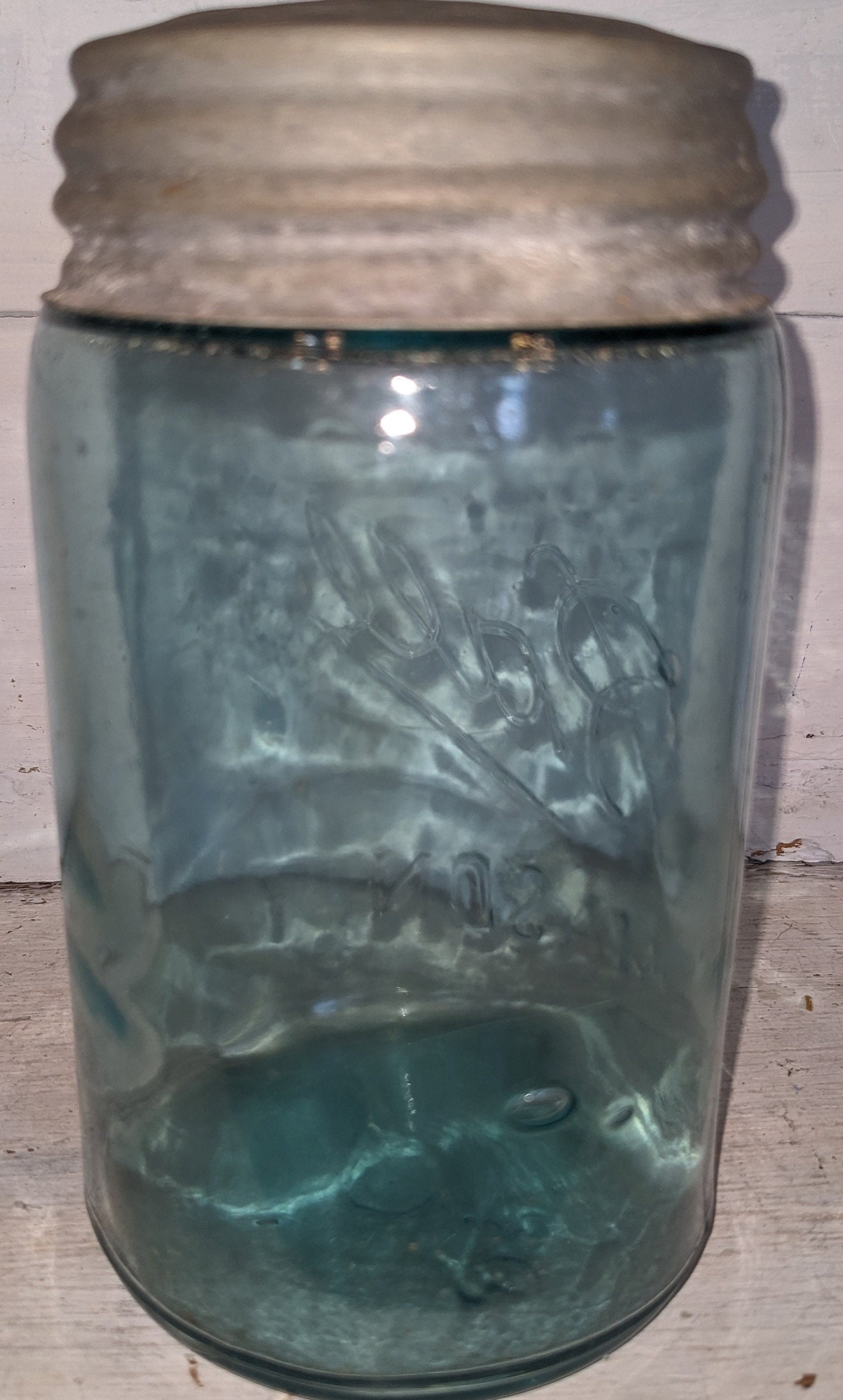 1910-1923 Blue Sheepnose One Pint Bell Mason Jar - Etsy