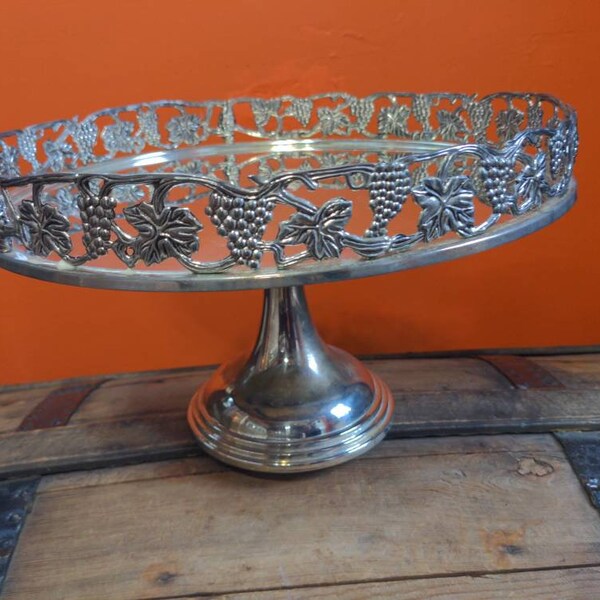 Godinger Silver Cake Stand - Etsy