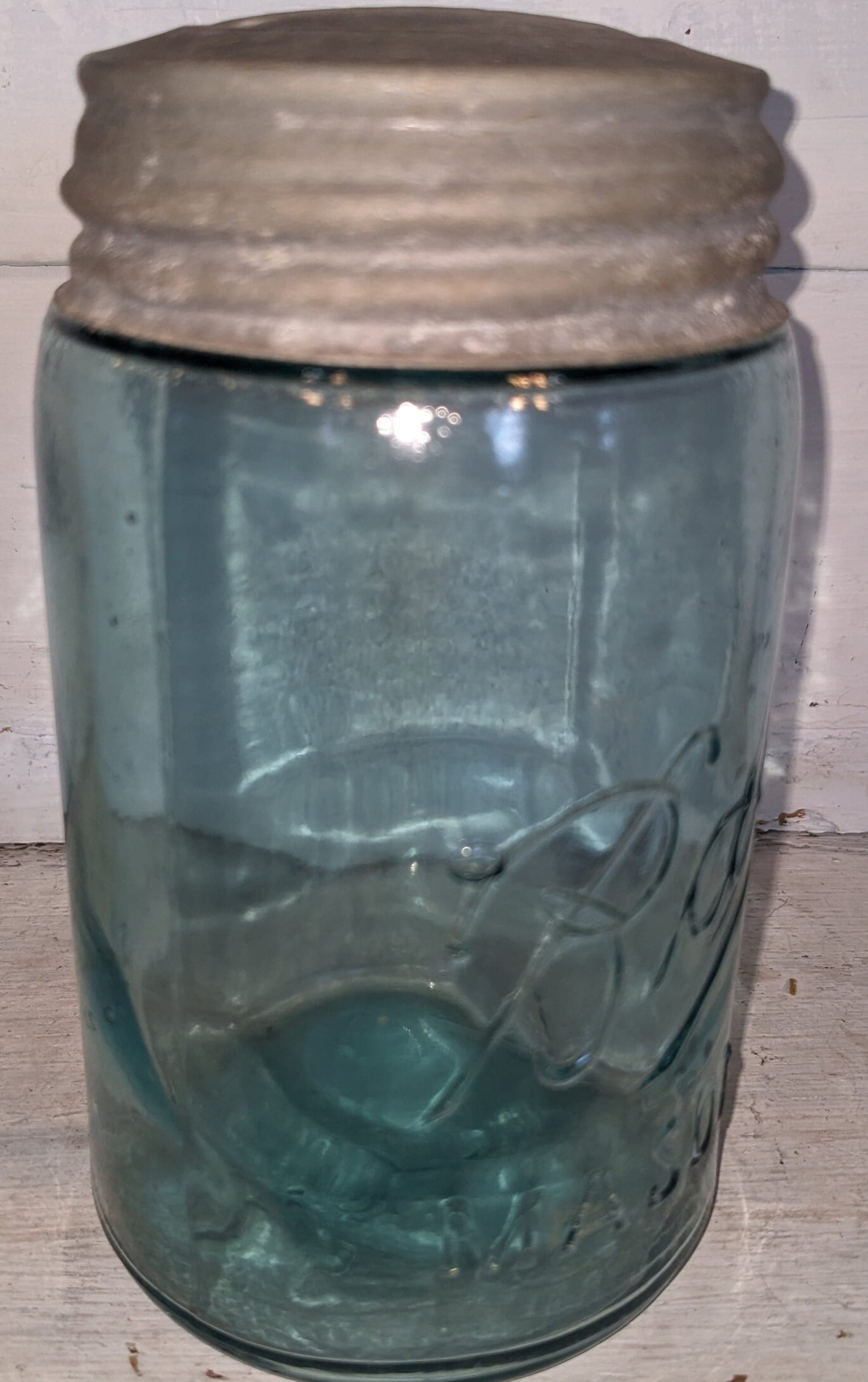 1910-1923 Blue Sheepnose One Pint Bell Mason Jar - Etsy