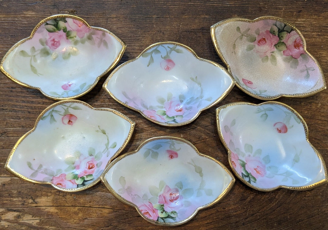 Six Vintage Hand Painted Nippon Salt Dips - Etsy