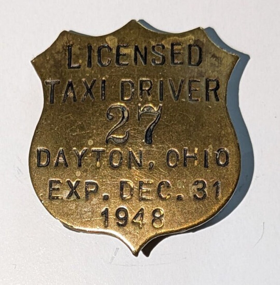 Vintage 1948 Licensed Taxi Driver Cap Badge - Etsy