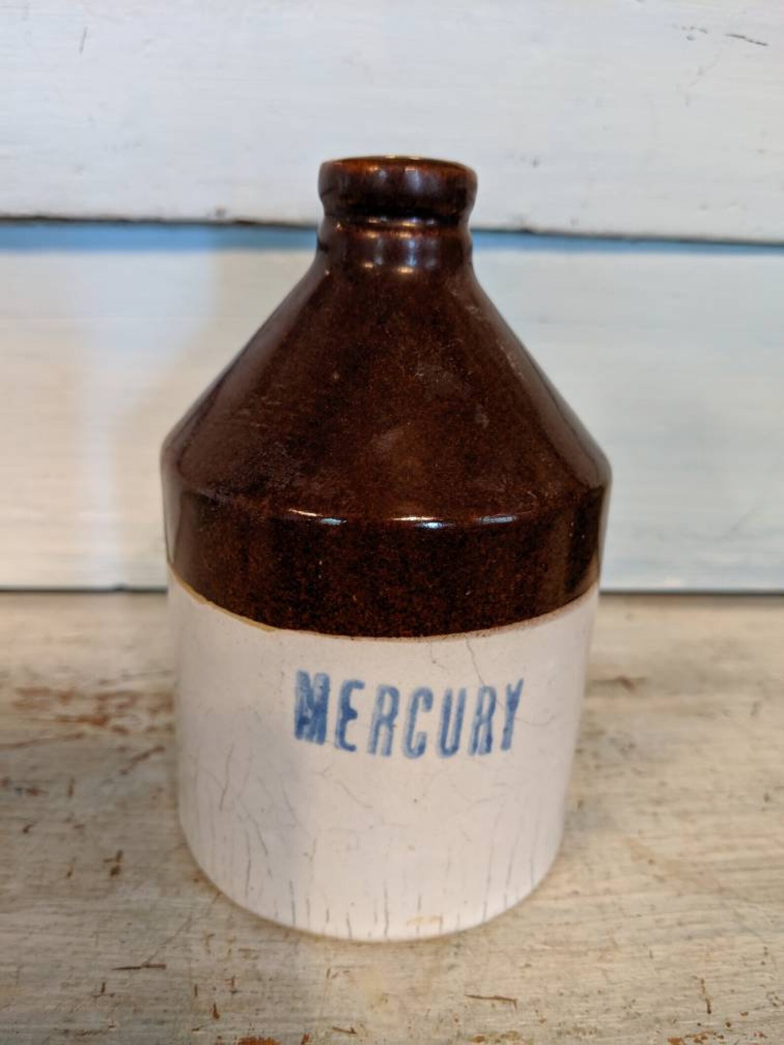 Vintage Small Mercury Crock Jug - Etsy