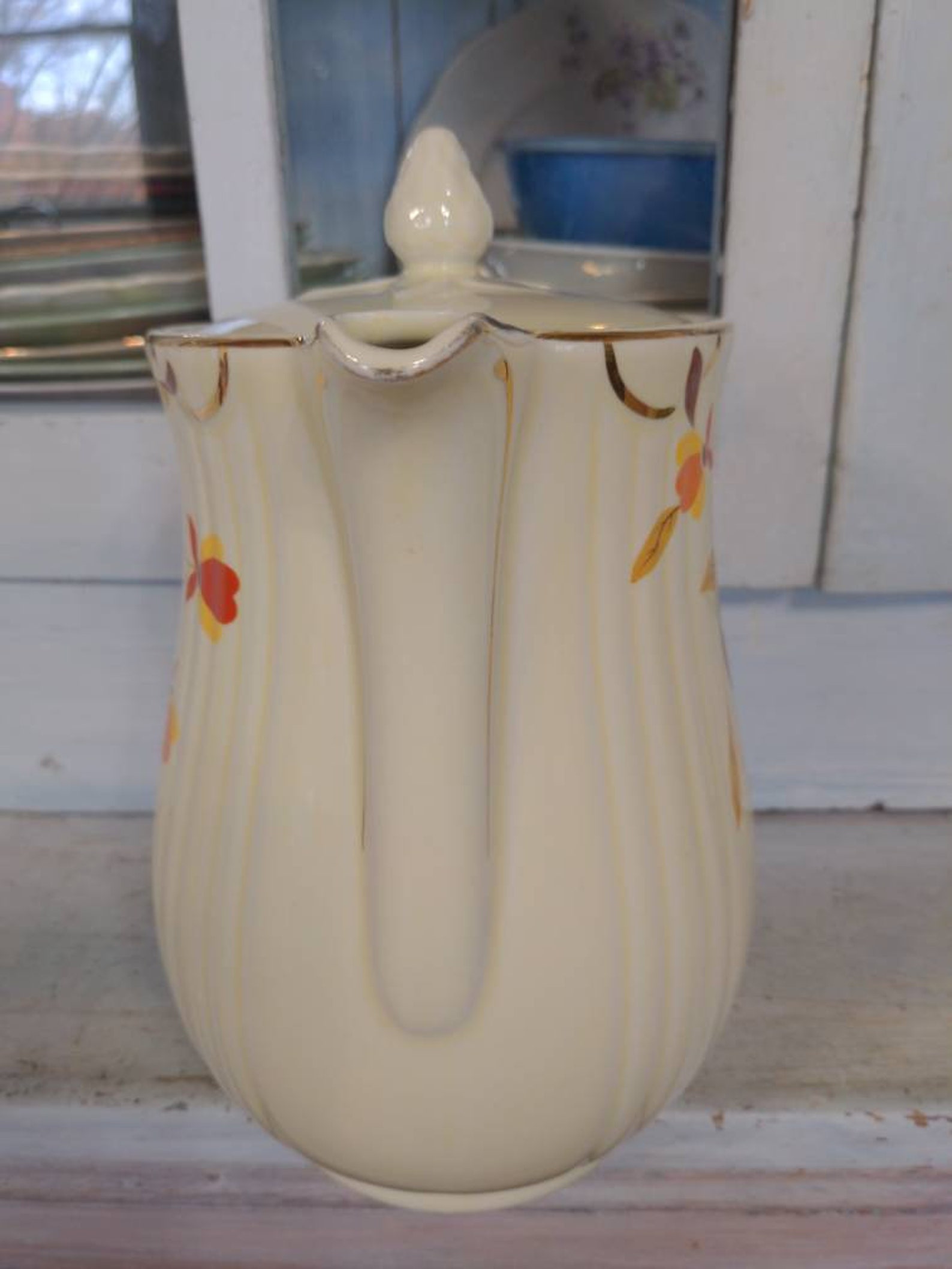 Vintage Hall's Jewel Tea Coffee Pot - Etsy