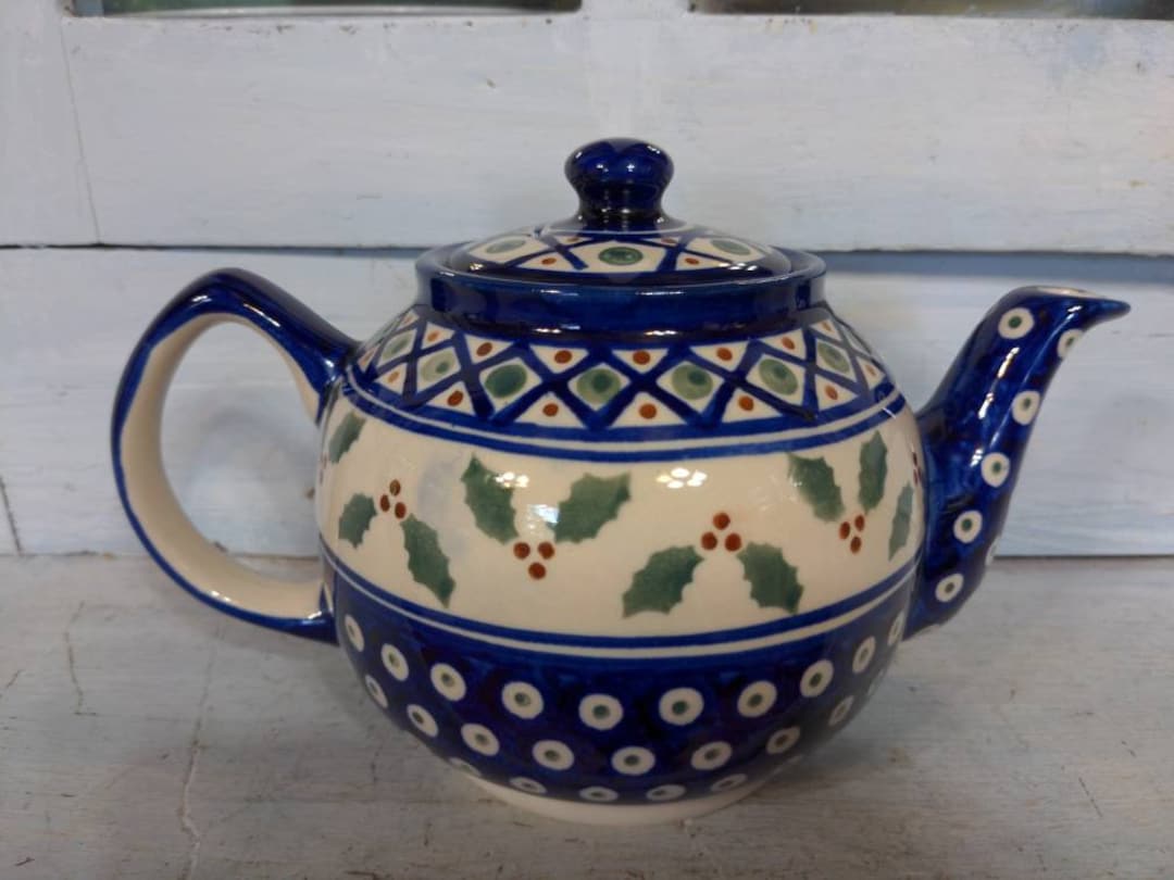 Boleslawiec Hand Made Polish Teapot - Etsy