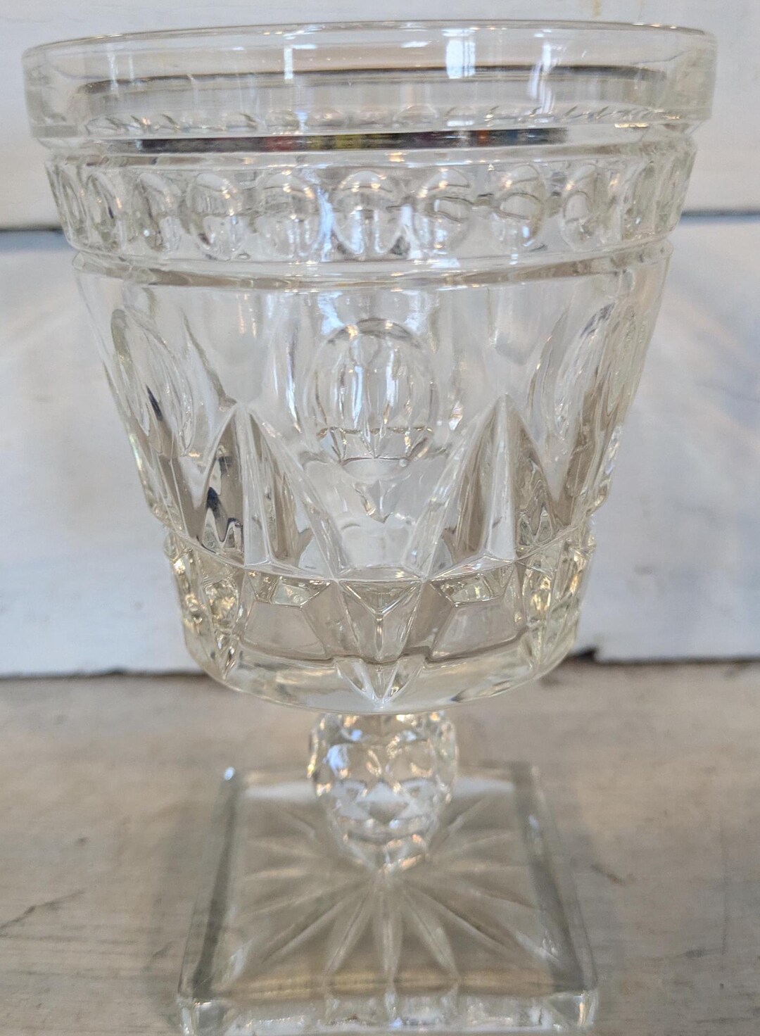 Four Vintage Indiana Colony Park Pattern Clear Glass Goblets - Etsy