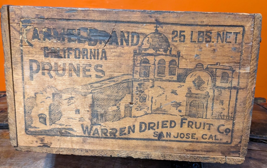 Old Carmel Brand California Prunes Wooden Box - Etsy
