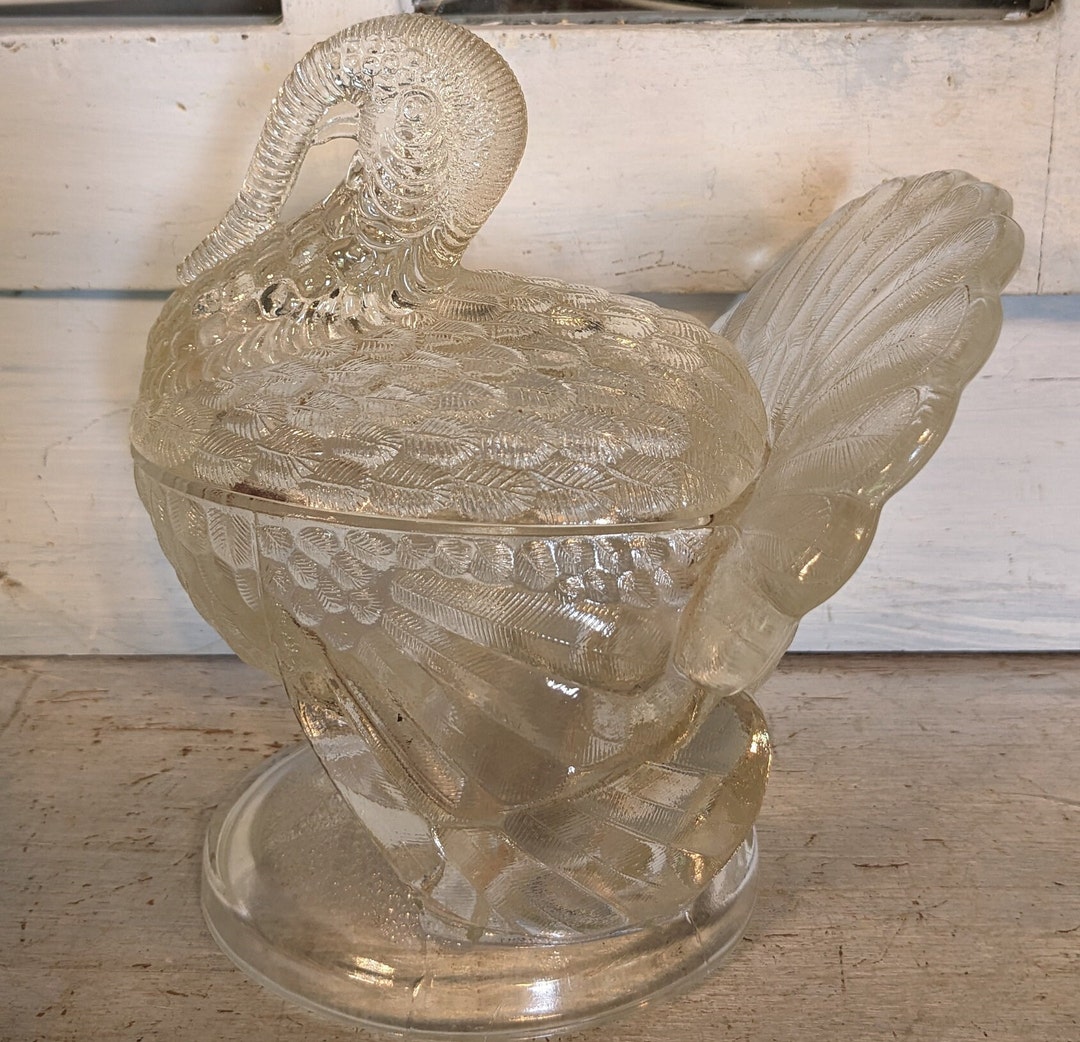 Heavy Clear Glass Turkey - Etsy