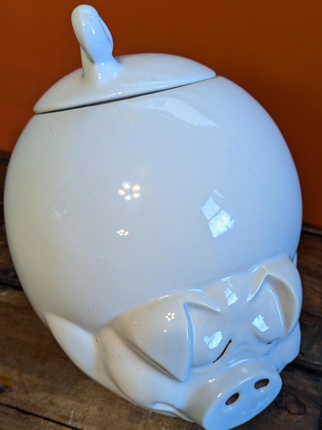 Vintage Mccoy White Sleeping Pig Cookie Jar - Etsy