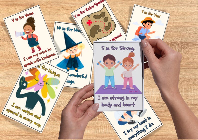 ABC Affirmation Cards: Positive Alphabet for Kids (printable Digital ...