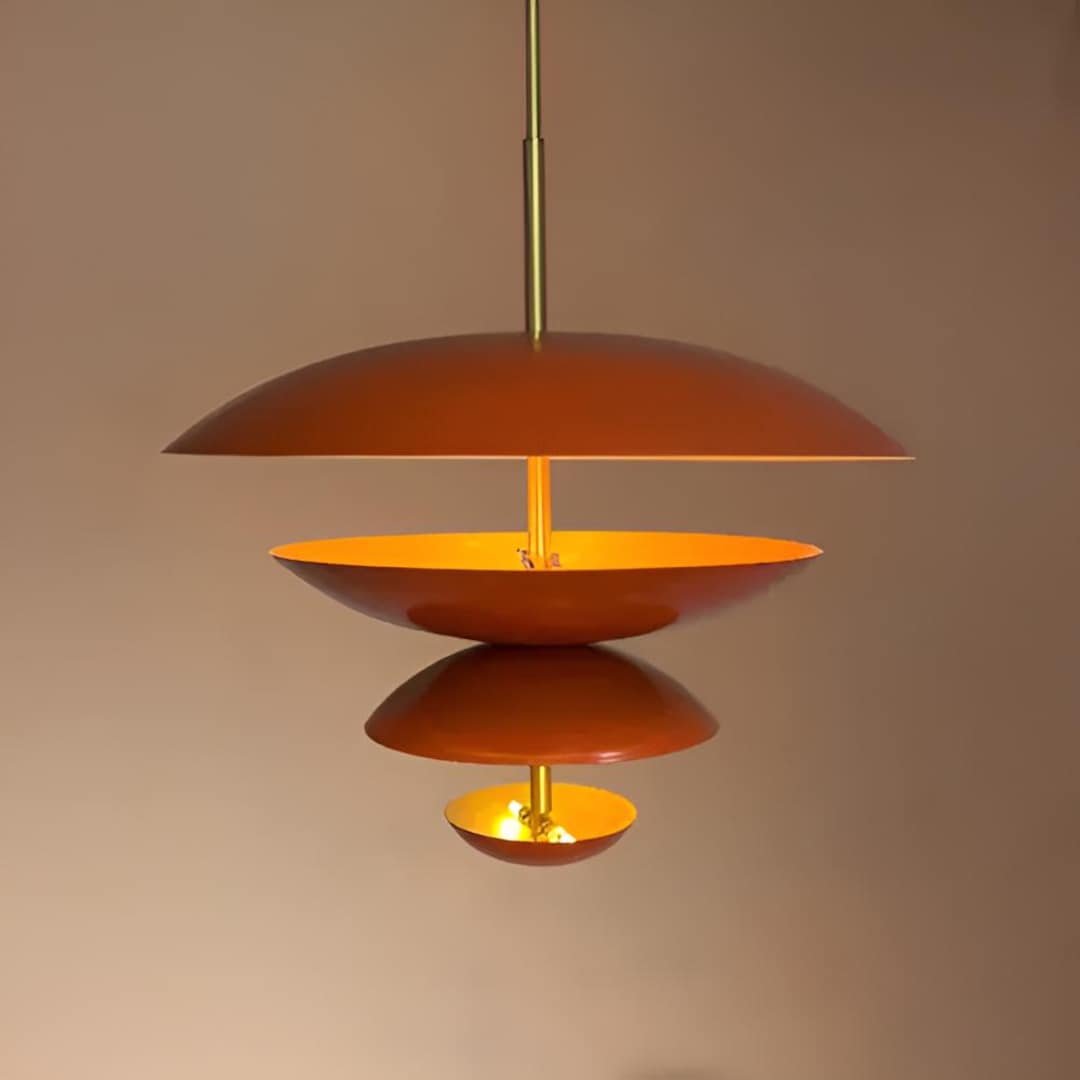 Fountain Disc Brass Chandelier 24" Dia | Custom Industrial Pendant ...