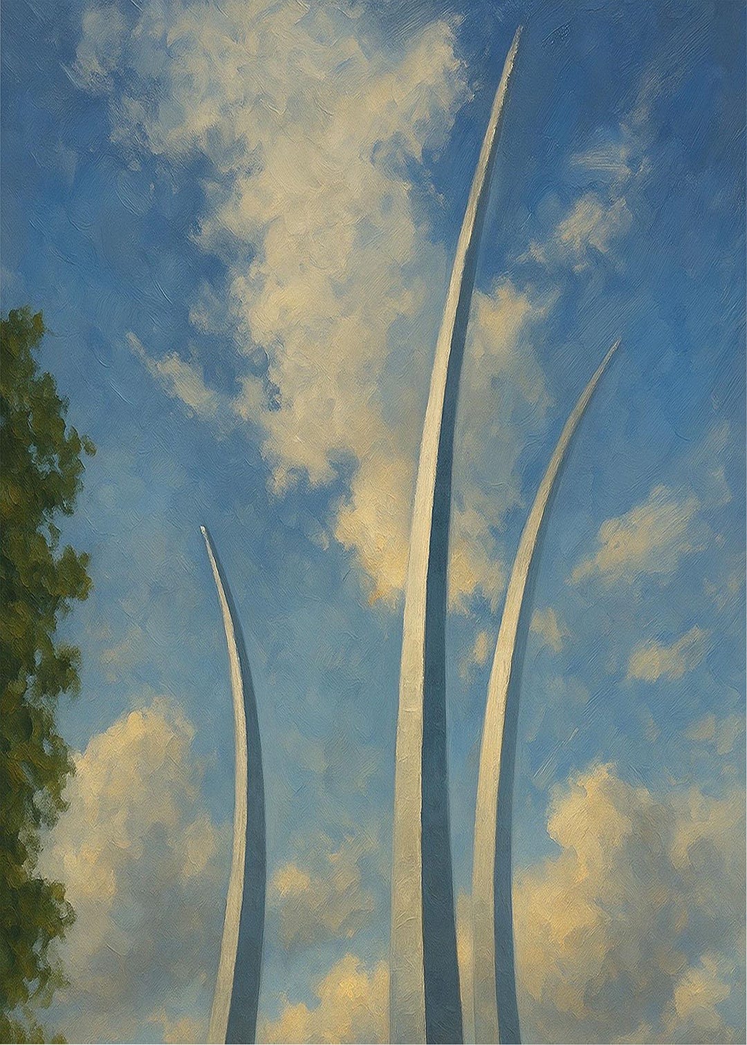 American Valor Series – Air Force Memorial Oil Painting Digital Print ...