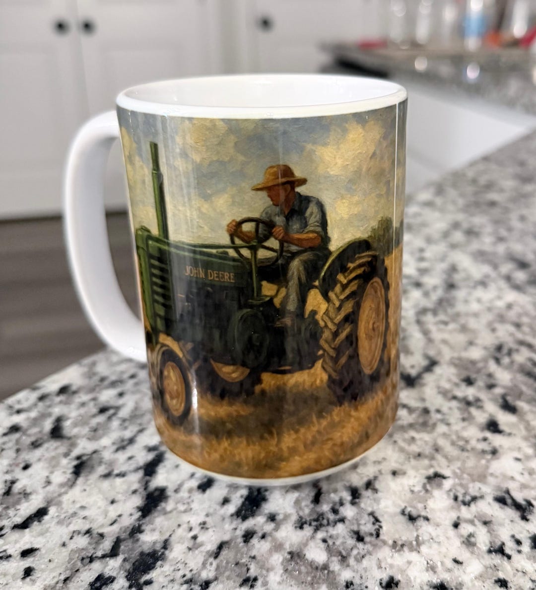 John Deere Farmer Mug – 15oz Coffee Cup | Rural Heritage Gift ...