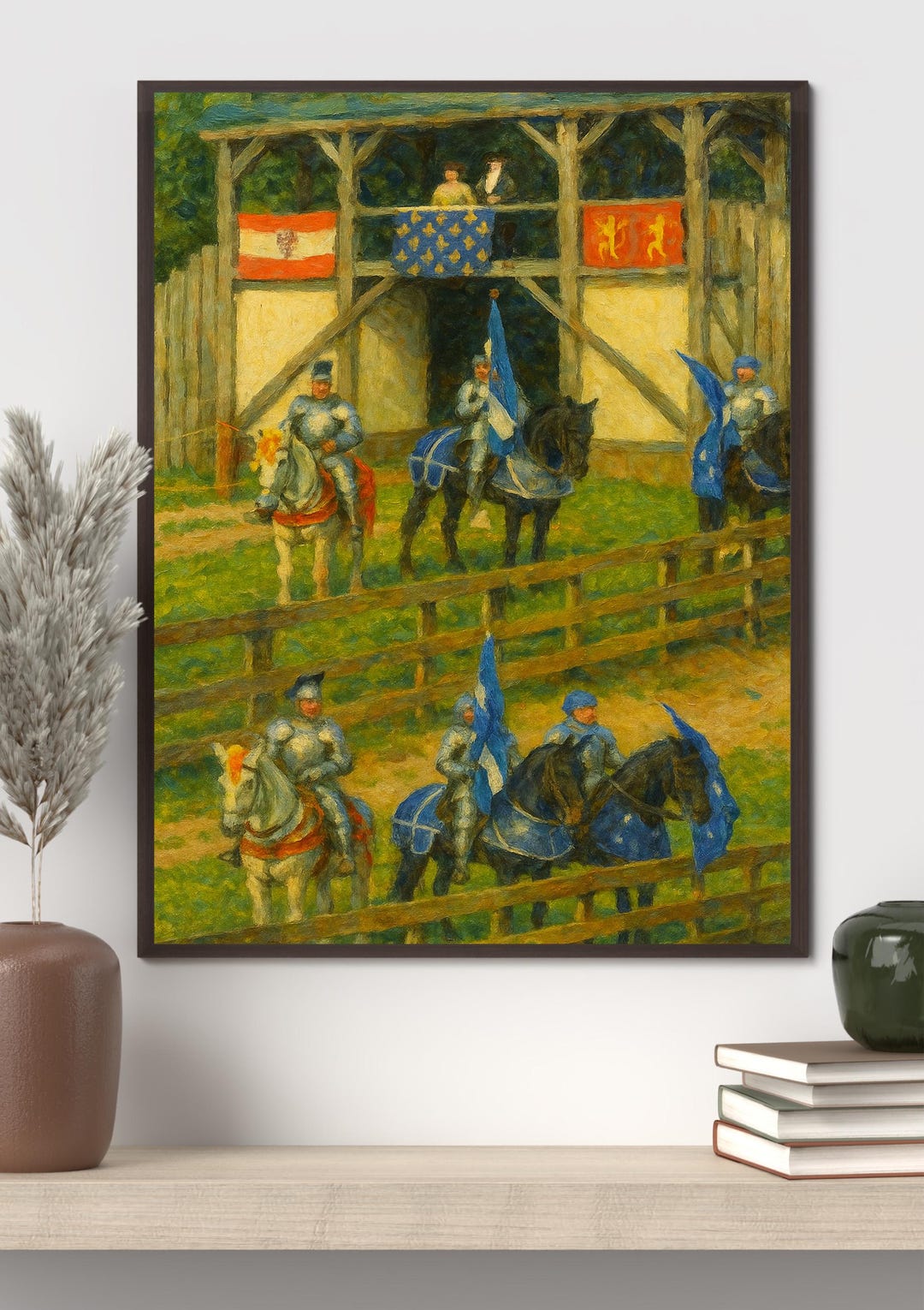 Knights of the Joust Oil Painting Digital Download - Etsy