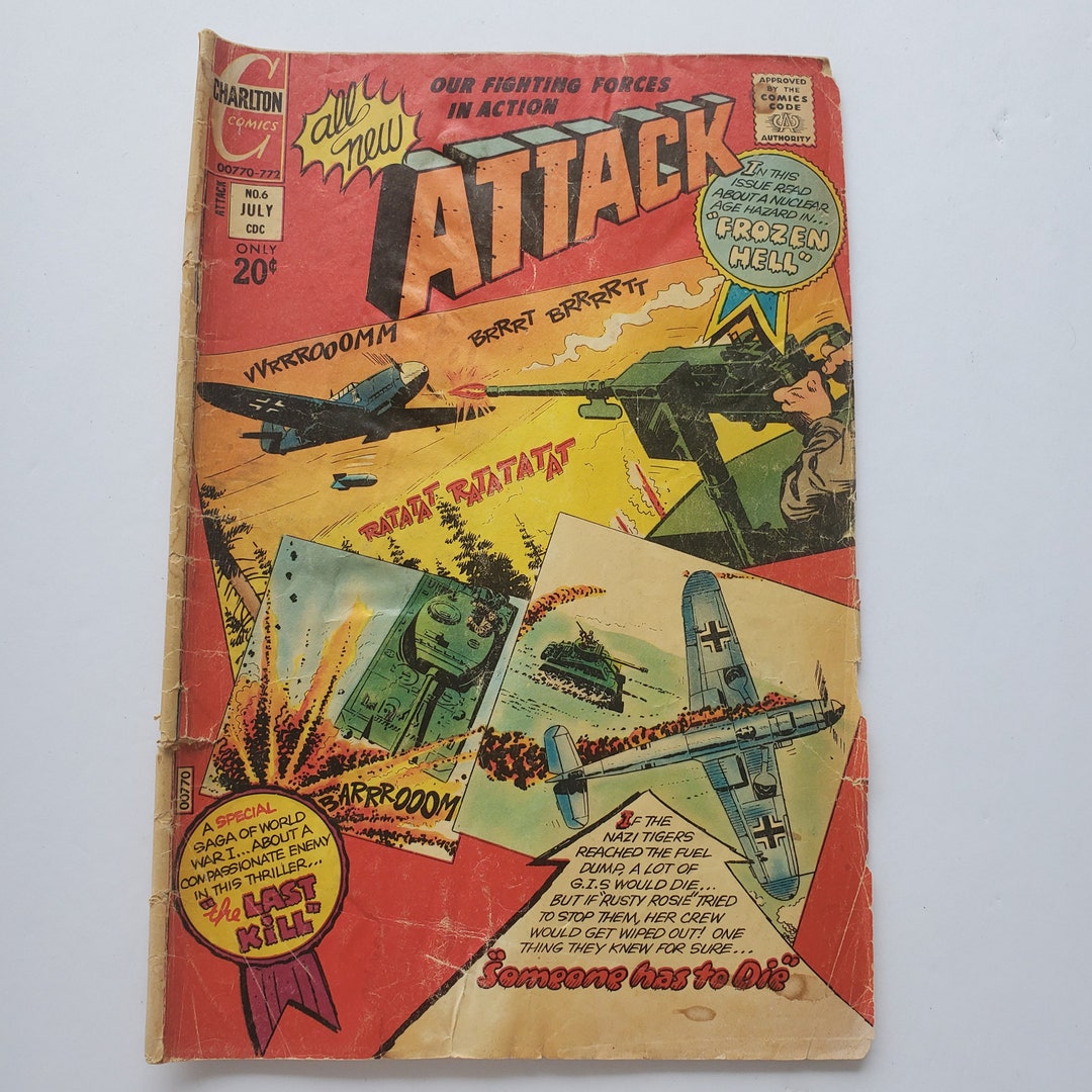Vintage Our Fighting Forces Attack Charlton Comic Book, Attack Vol. 2 ...