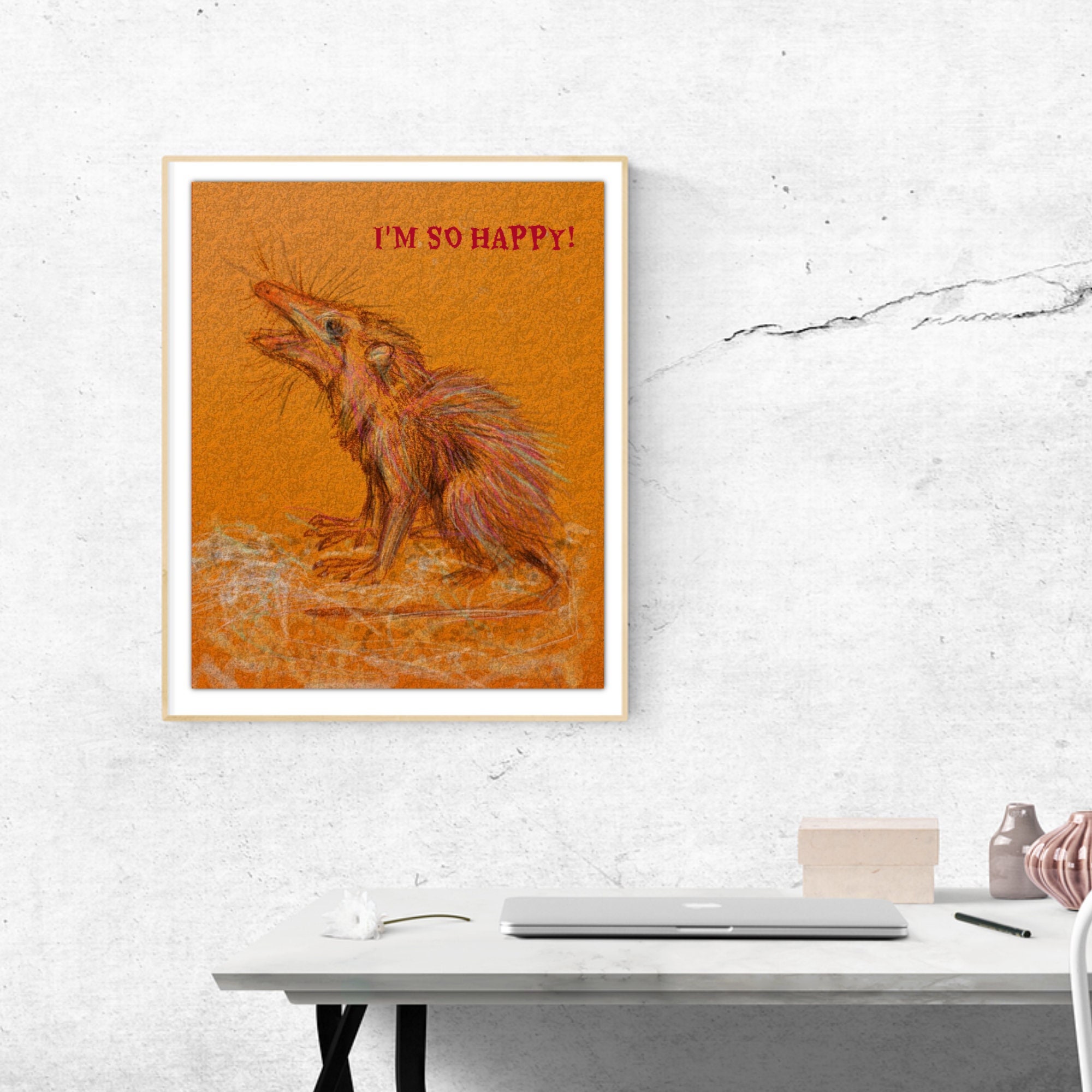 Giant Rat Poster, Funny Rat Print, Halloween Decor - Etsy