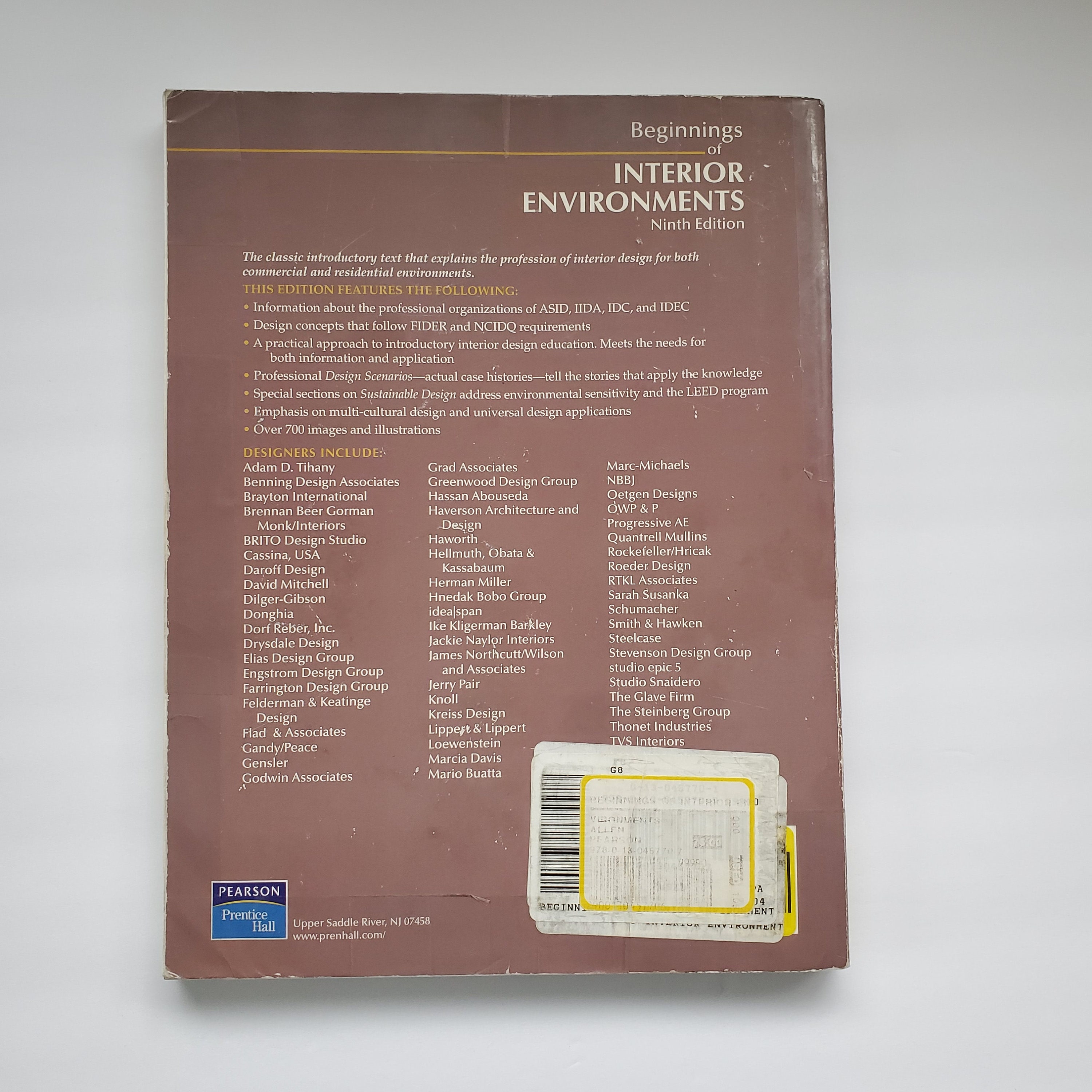 Vintage Book Beginnings of Interior Environments Ninth Edition by ...