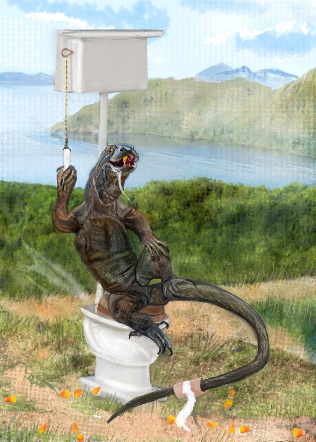 Komodo Dragon Commode Oh Dragon Komodo Dragon Card With Candy Corn ...