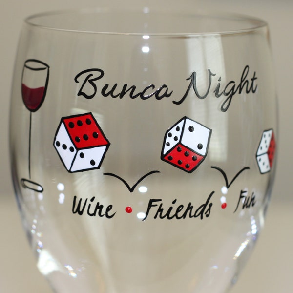 Bunco Wine Glass Etsy