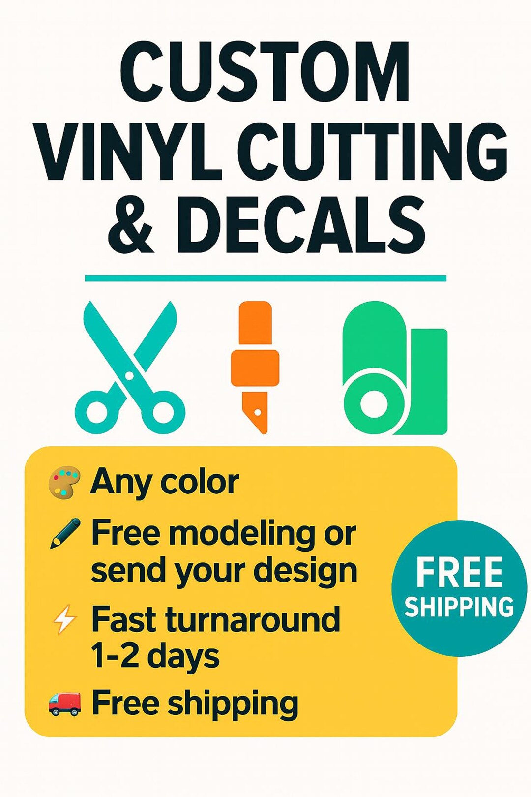 Custom Vinyl Decals & Stickers: Car, Laptop, Bottle, Wall Art - Etsy
