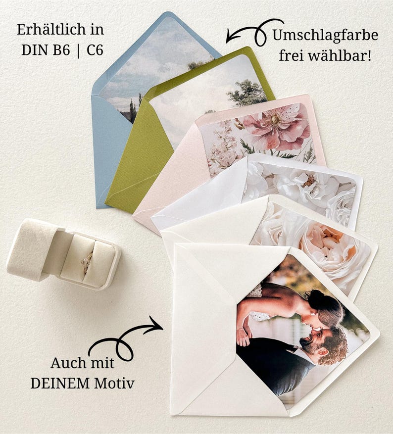 Umschlag Liner Landschaft Blume Foto GEDRUCKT, fertiger Umschlag, DIN ...