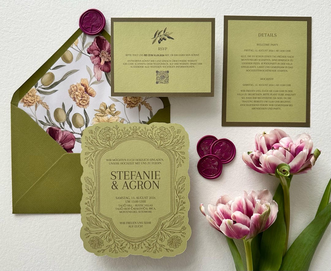 Individual Wedding Invitation, Wedding Invitation Series, Wedding ...