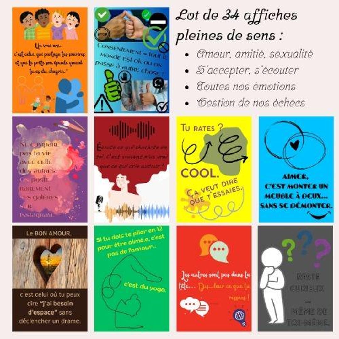 Pack of 34 Printable Posters – Humor & Well-being – Created by a ...