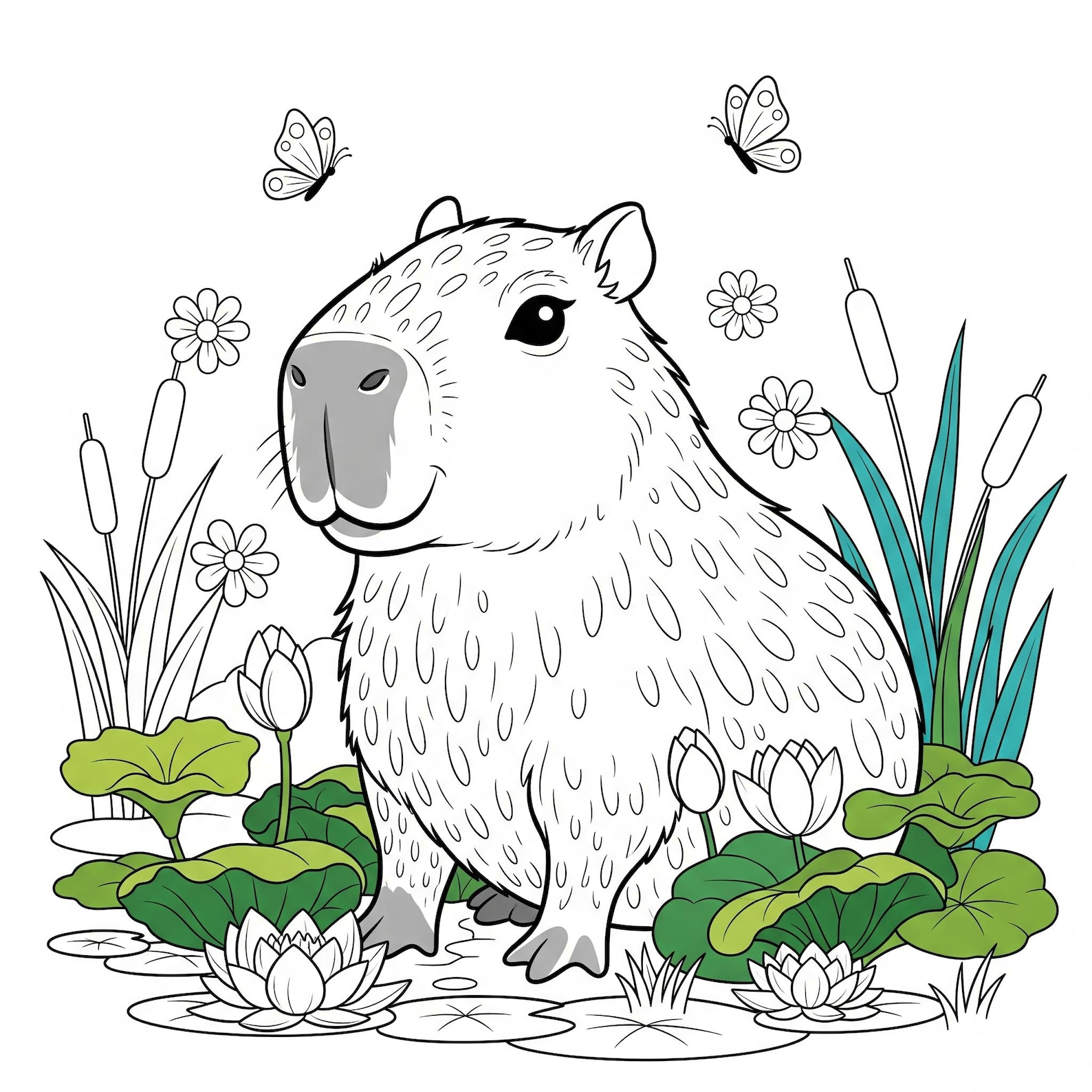 Capybaras, Colouring Pages,30 Pages,downlodable PDF - Etsy