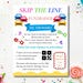 Skip the Line Fundraiser Flyer Template: Editable School PTO PTA ...