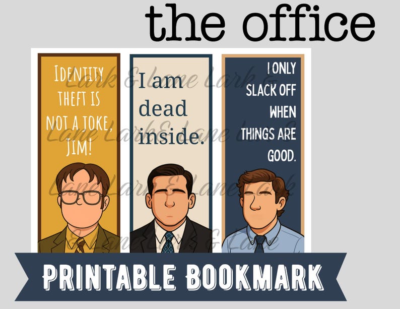 The Office Bookmark Set 1 - Etsy