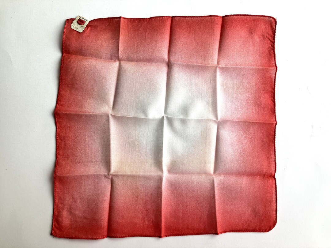 Vintage Handkerchief Red & White D. W. Adams Department Store, Augusta ...