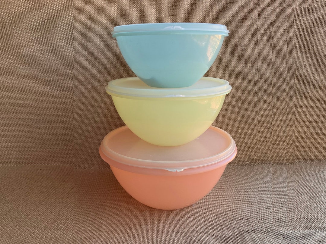Tupperware Pastel Wonderlier Bowl Set With Lids - Etsy