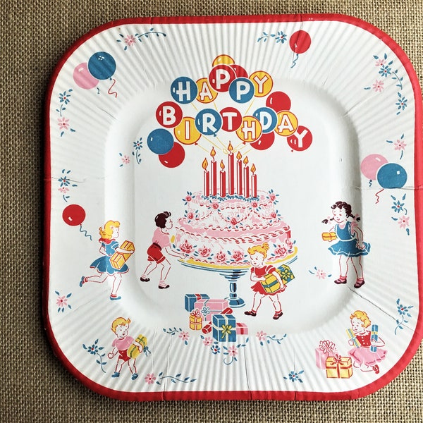 Vintage Paper Plate - Etsy