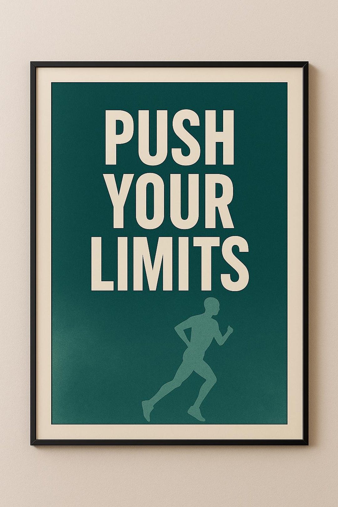 Motivational Running Wall Art – Bold Fitness Quote Poster – Gift for ...