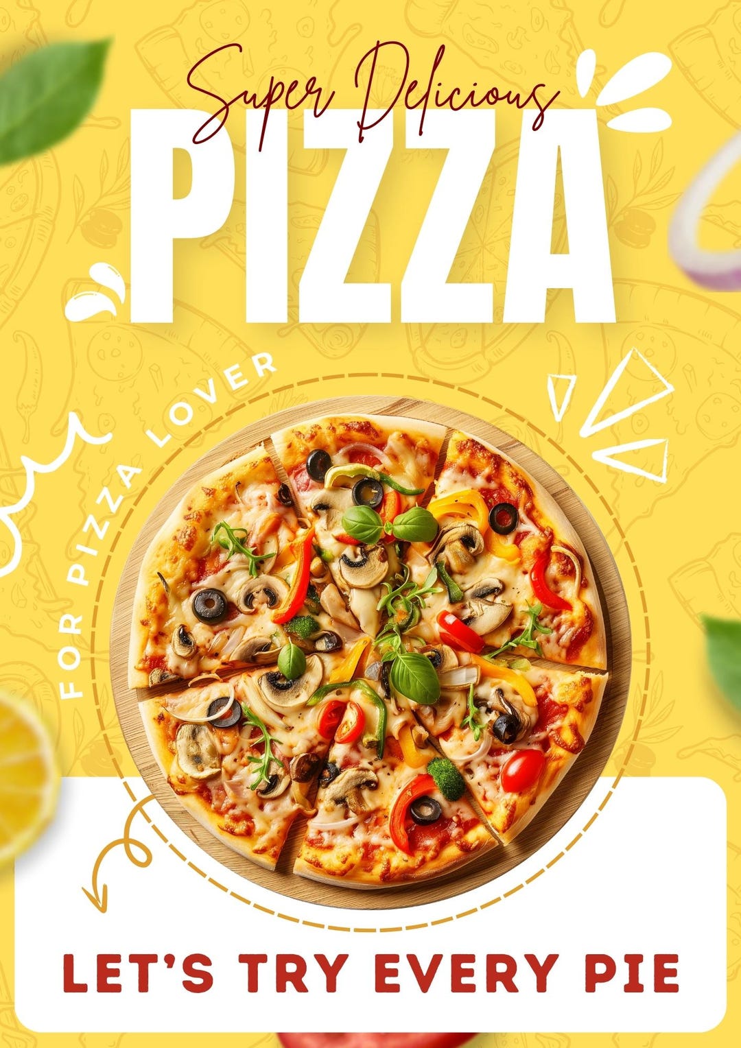 Super Delicious Pizza Poster – Printable Wall Art for Pizza Lovers ...
